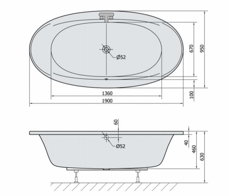 OVALE 190 X 95 - ROTONDE, OVALI E FREE STANDING - HIDROSPACE - La ...